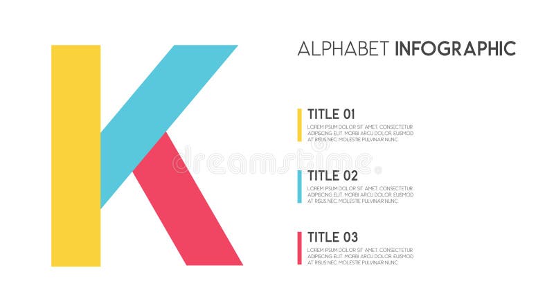 Letter K Vector Alphabet and Other Elements for Infographics Stock ...