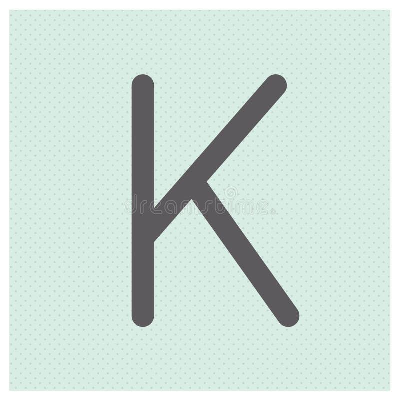 Letter K. Vector Illustration Decorative Design Stock Vector ...
