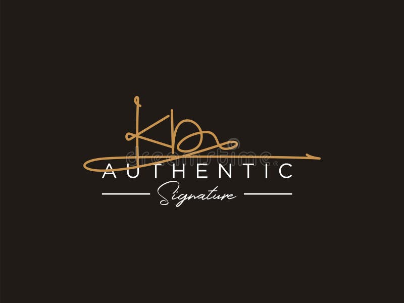 Letter KB Signature Logo Template Vector Stock Vector - Illustration of ...