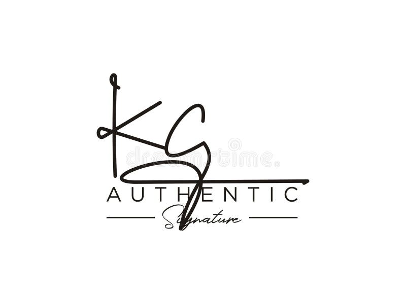 Letter KC Signature Logo Template Vector Stock Vector - Illustration of ...