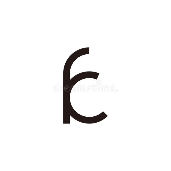 Letter Kc Simple Geometric Curves Linear Logo Vector Stock Vector ...