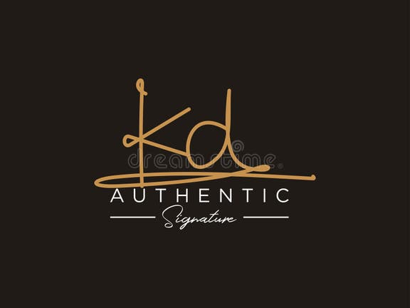 Letter KD Signature Logo Template Vector Stock Vector - Illustration of ...