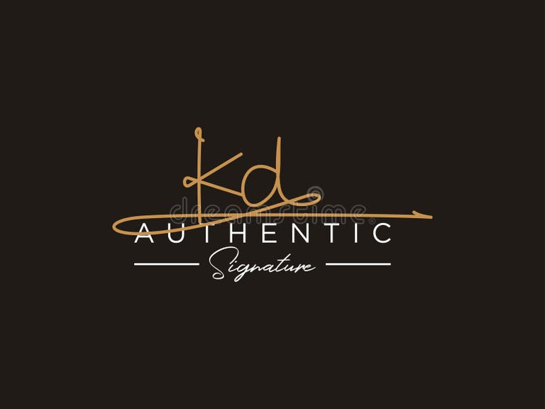Letter KD Signature Logo Template Vector Stock Vector - Illustration of ...