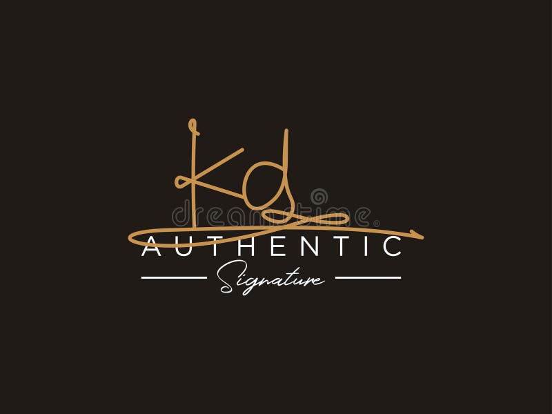 Letter KD Signature Logo Template Vector Stock Vector - Illustration of ...