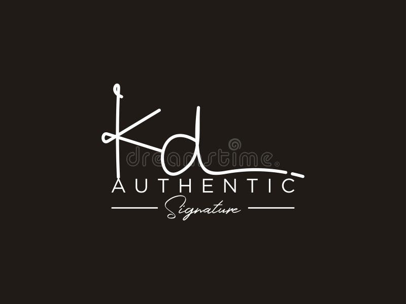 Letter KD Signature Logo Template Vector Stock Vector - Illustration of ...