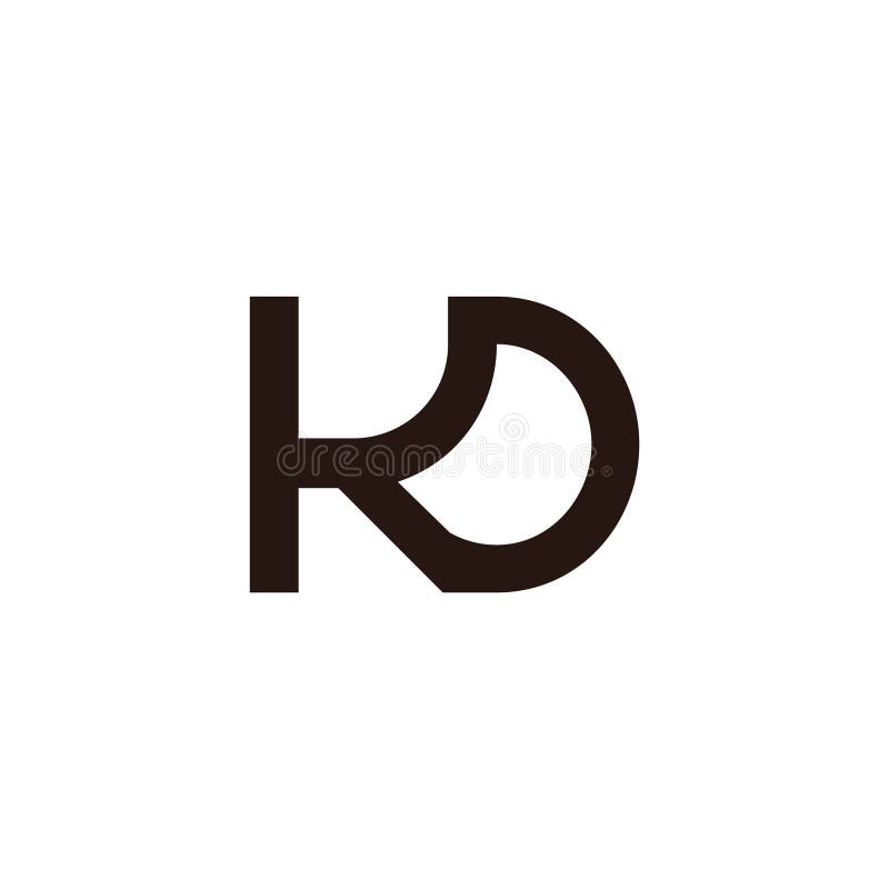 Letter Kd Simple Curves Geometric Line Logo Vector Stock Vector ...