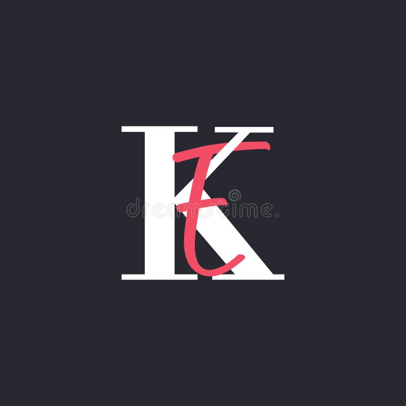 Letter KE Logo. Perfectly Blended Initials KE Letter Logo Design Stock ...
