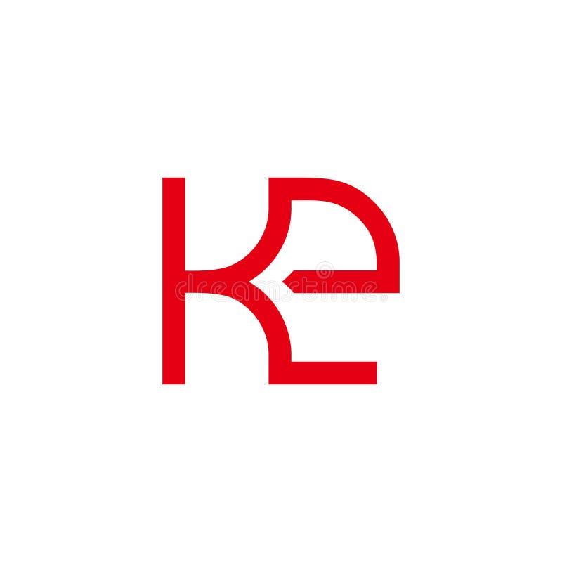 Letter Ke Simple Geometric Line Symbol Logo Vector Stock Vector ...
