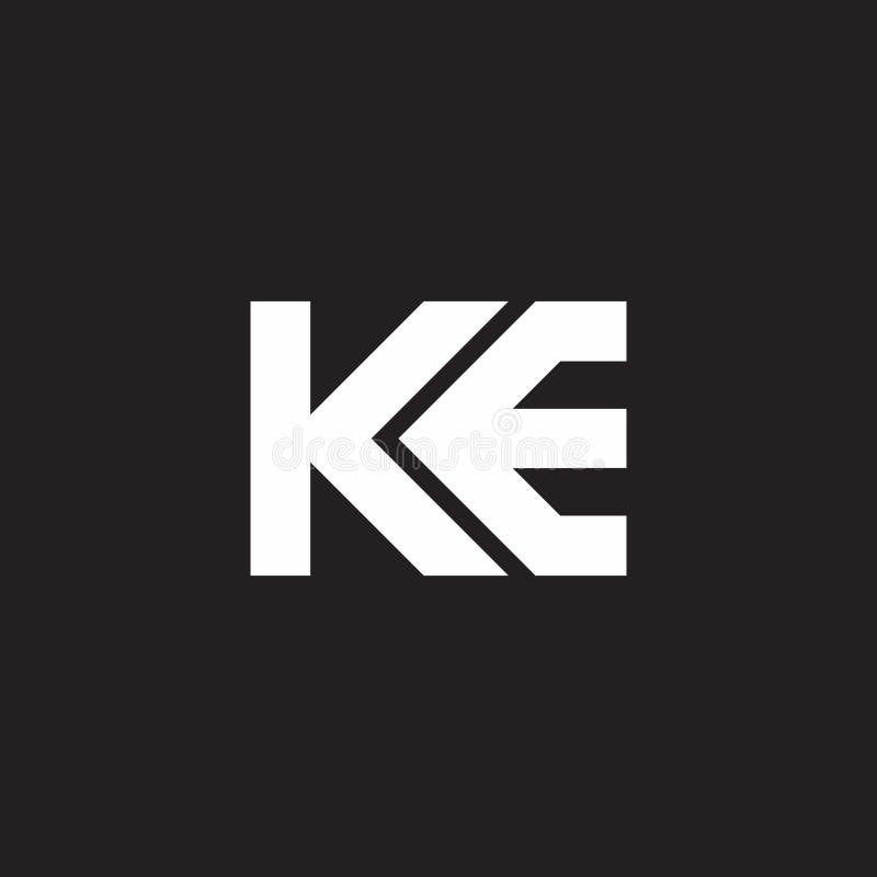 Letter Ke Simple Stripes Geometric Logo Vector Stock Vector ...
