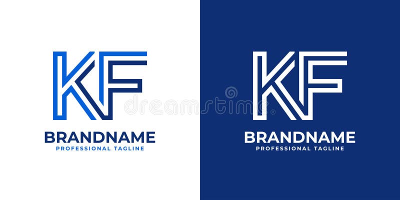 Letter KF Line Monogram Logo, Suitable for Business with KF or FK ...