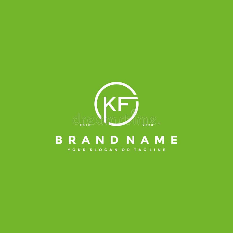 Letter KF Logo Design Vector Stock Vector - Illustration of brand ...
