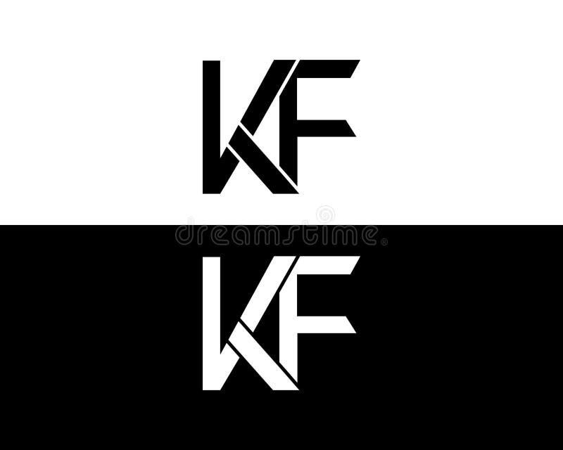 Letter KF Logo Monogram Vector Design Stock Vector - Illustration of ...