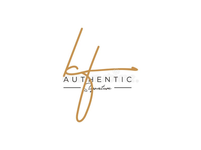 Letter KF Signature Logo Template Vector Stock Vector - Illustration of ...