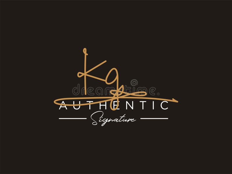 Letter KG Signature Logo Template Vector Stock Vector - Illustration of ...