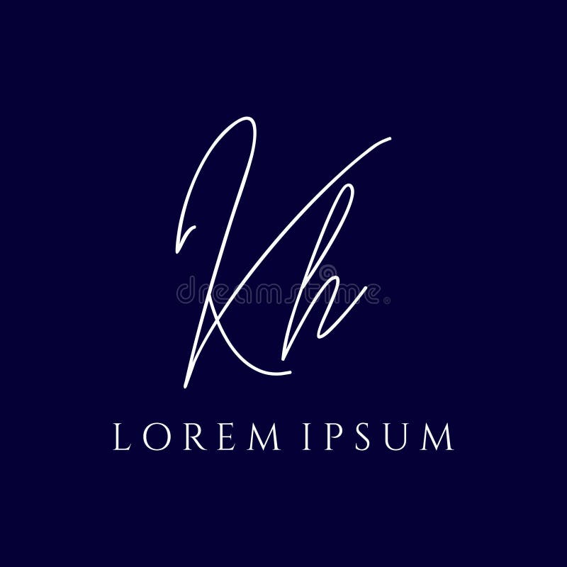 Letter KH Simple Monogram Logo Icon Design. Stock Vector - Illustration ...