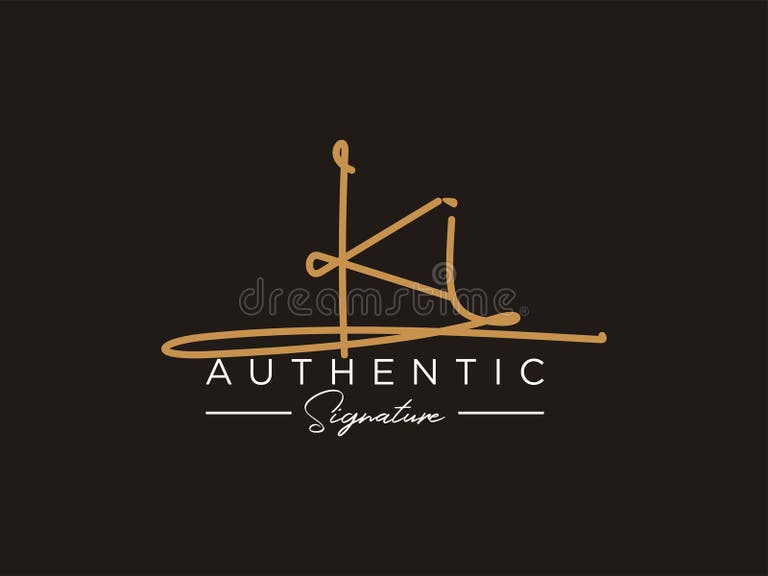 Letter KI Signature Logo Template Vector Stock Vector - Illustration of ...