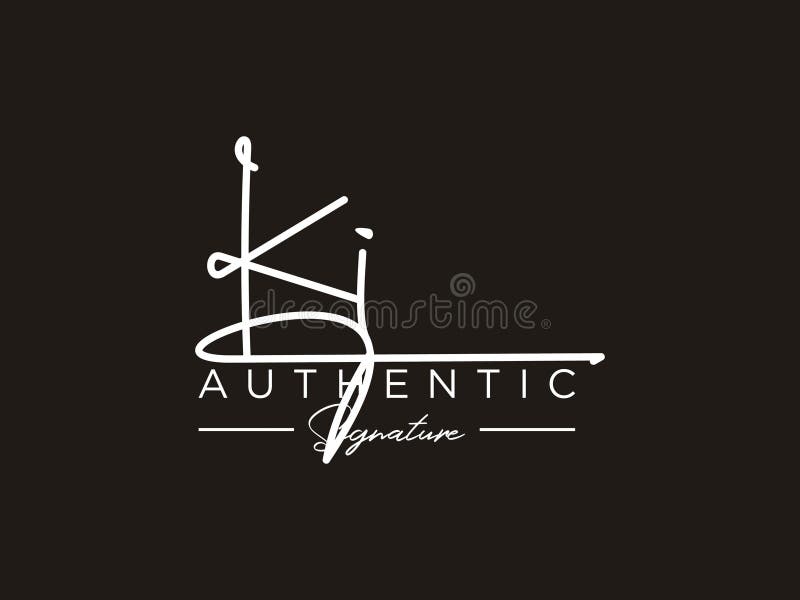 Letter KI Signature Logo Template Vector Stock Vector - Illustration of ...