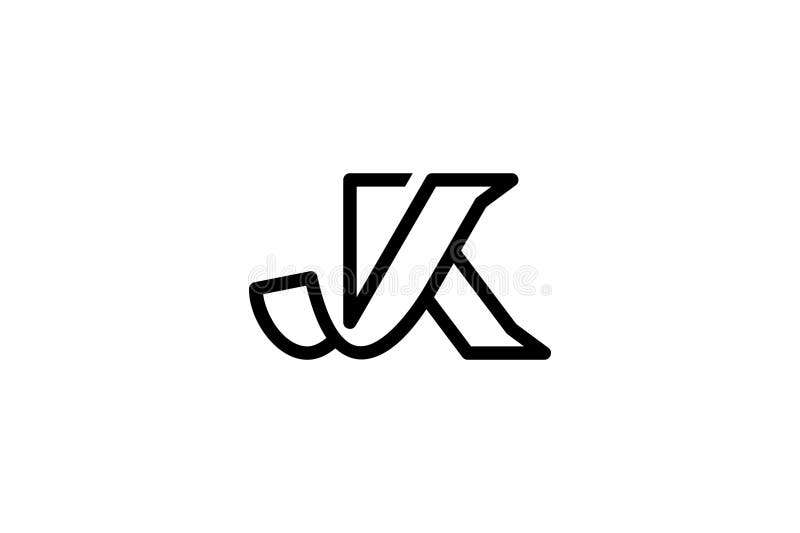 Letter KJ or JK Logo Design Vector Stock Vector - Illustration of sign ...