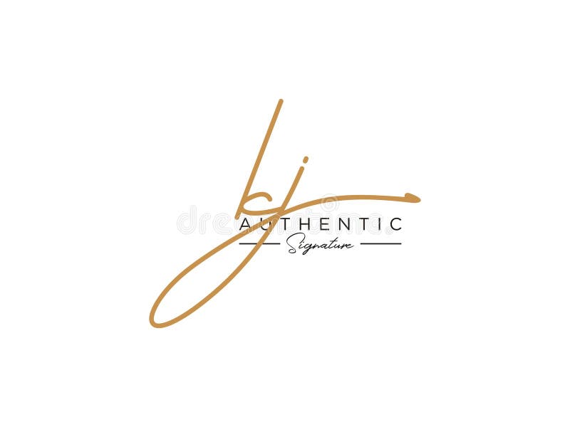 Letter KJ Signature Logo Template Vector Stock Vector - Illustration of ...