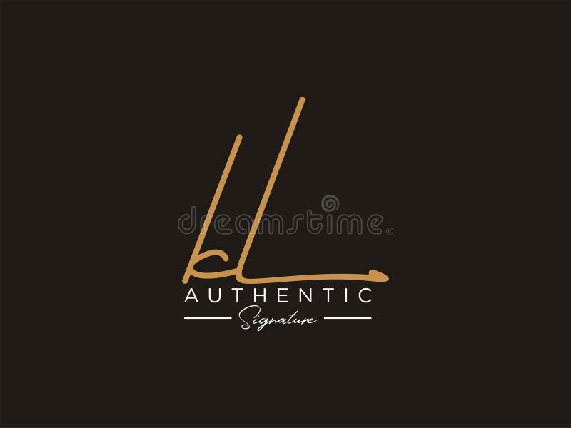 Letter KL Signature Logo Template Vector Stock Vector - Illustration of ...