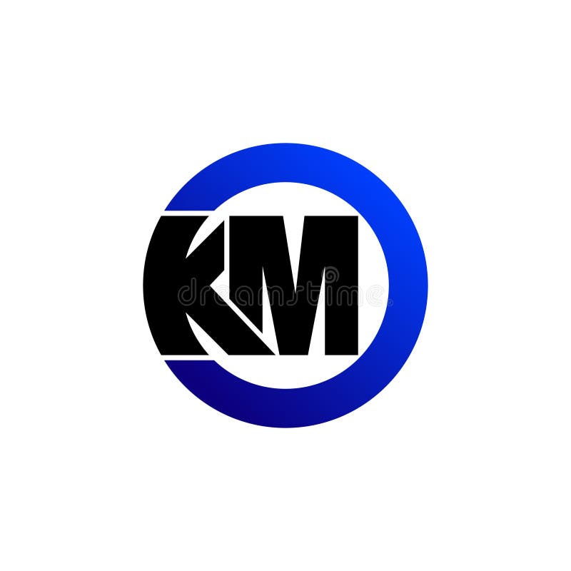 Letter KM Simple Monogram Logo Icon Design. Stock Vector - Illustration ...