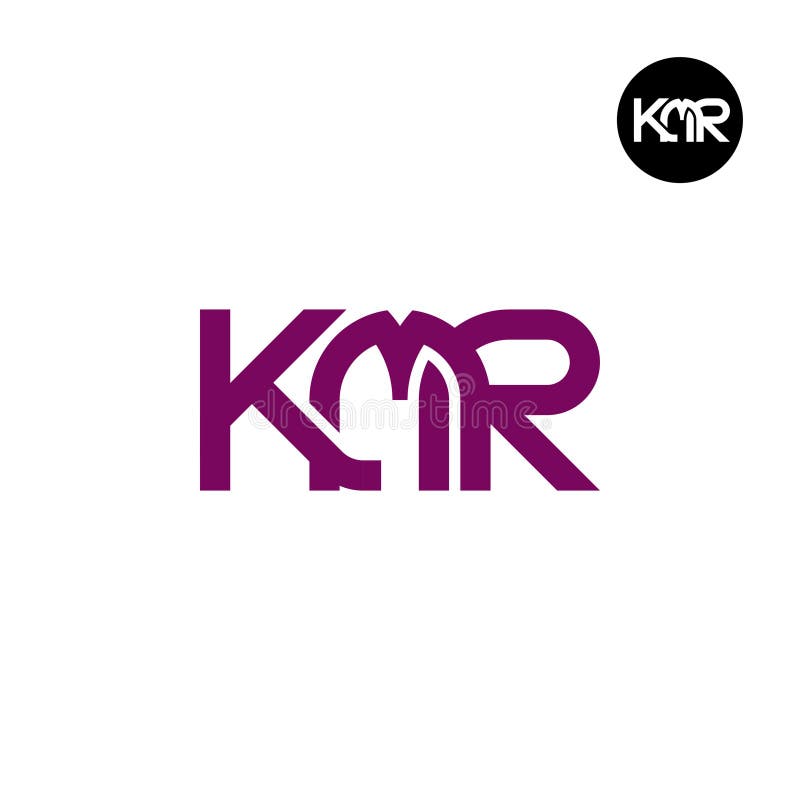 Letter KMR Monogram Logo Design Stock Vector - Illustration of minimal ...