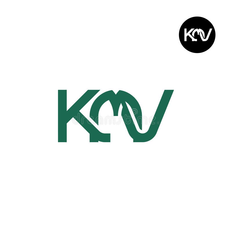 Letter KMV Monogram Logo Design Stock Vector - Illustration of ...
