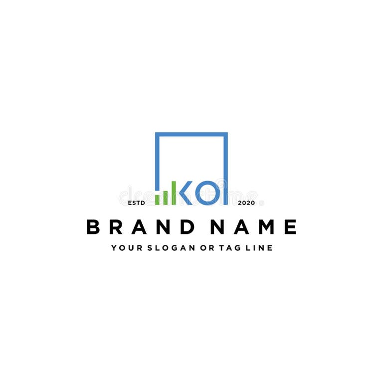 Letter KO Square Logo Finance Design Vector Stock Vector - Illustration ...