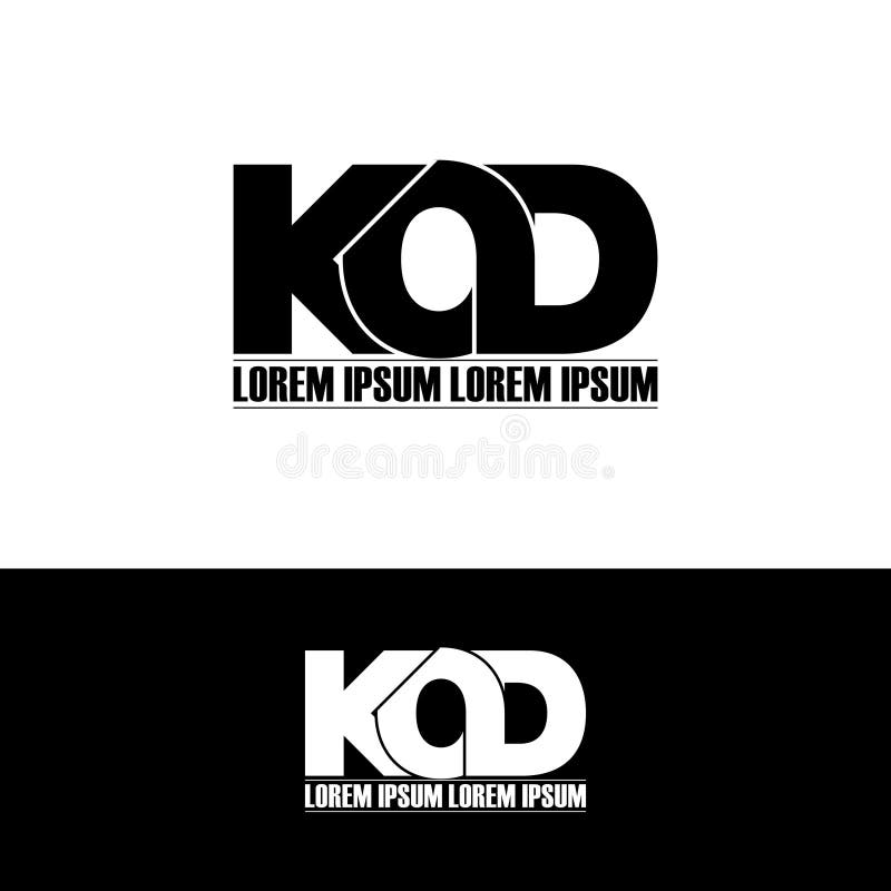 Letter KOD Simple Monogram Logo Icon Design. Stock Vector ...