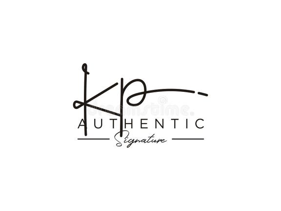 Letter KP Signature Logo Template Vector Stock Vector - Illustration of ...