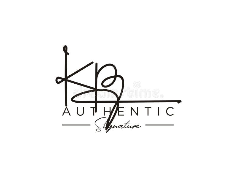 Letter KP Signature Logo Template Vector Stock Vector - Illustration of ...