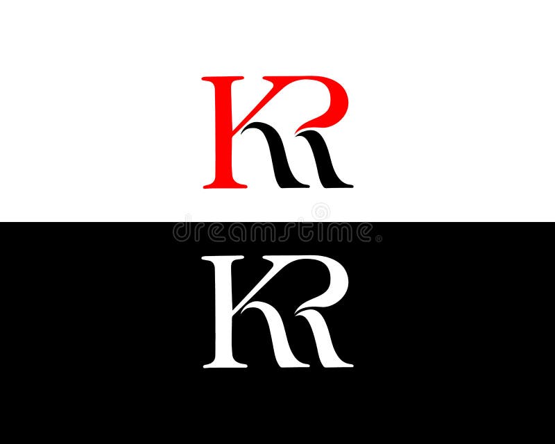 Letter KR Logo Icon Design Concept KR Monogram Logo Design Stock Vector ...