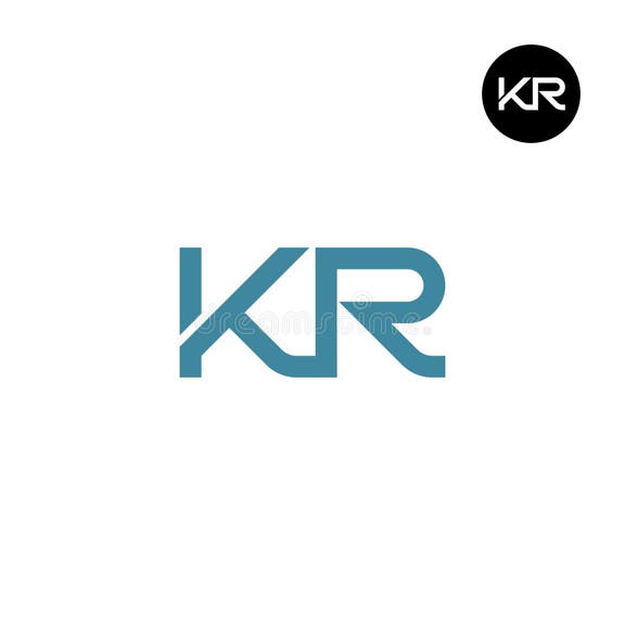 Letter KR Monogram Logo Design Stock Vector - Illustration of logos ...