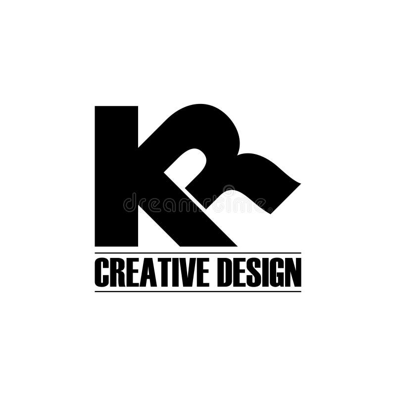 Letter KR Simple Monogram Logo Icon Design. Stock Vector - Illustration ...