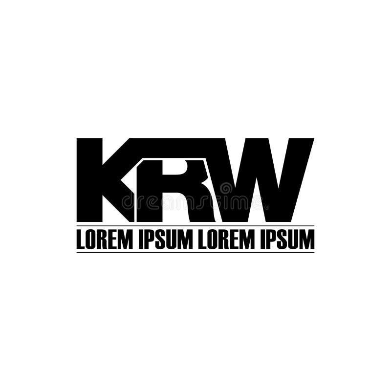 Letter KRW Simple Monogram Logo Icon Design. Stock Vector ...