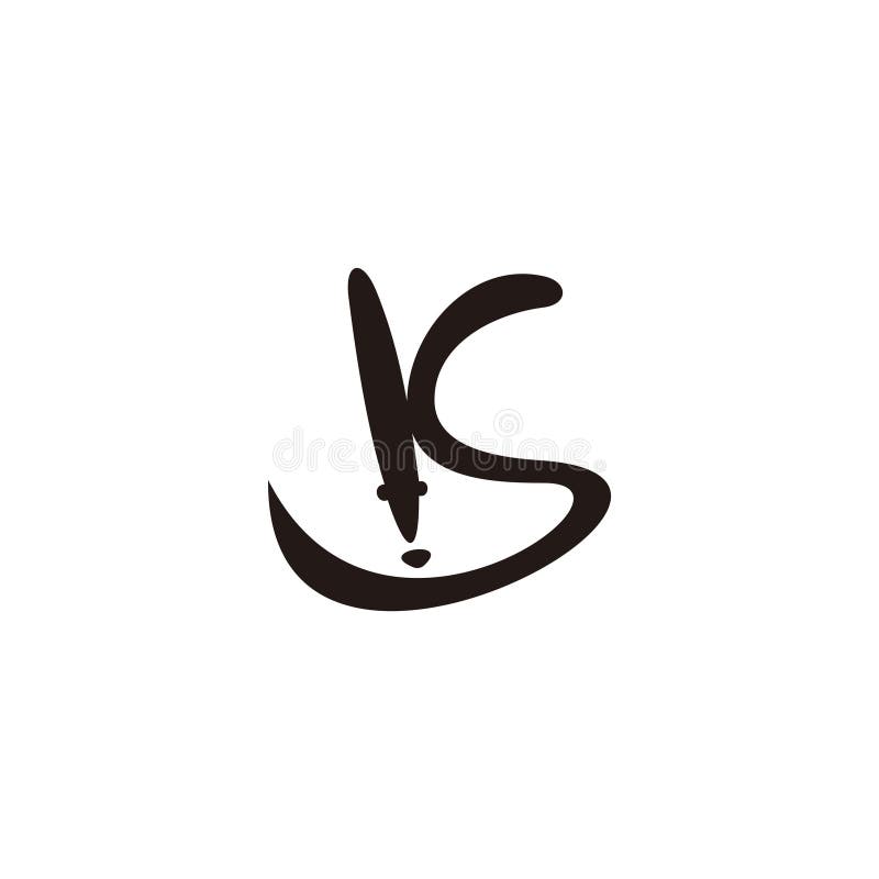Letter Ks Ink Pen Symbol Logo Vector Stock Vector - Illustration of ...