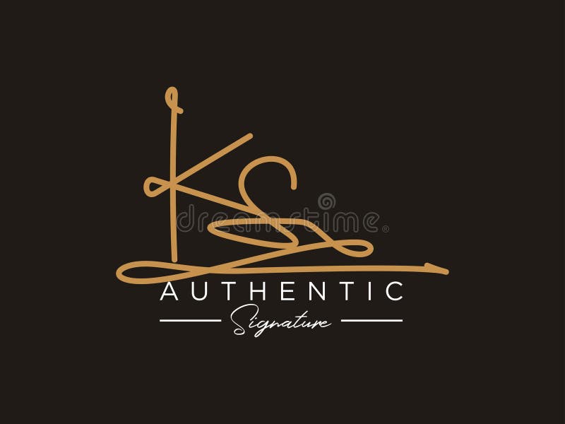 Letter KS Signature Logo Template Vector Stock Vector - Illustration of ...