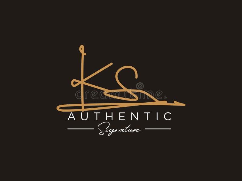 Letter KS Signature Logo Template Vector Stock Vector - Illustration of ...