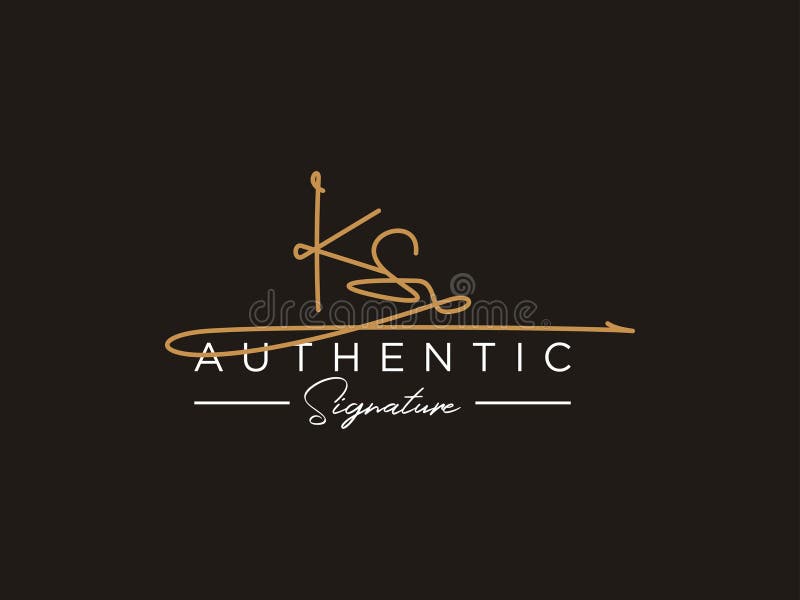 Letter KS Signature Logo Template Vector Stock Vector - Illustration of ...
