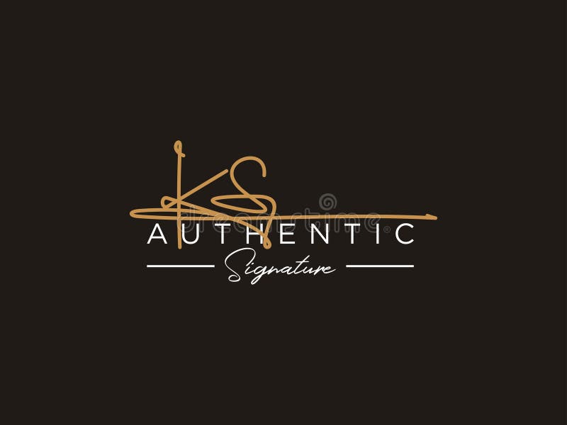 Letter KS Signature Logo Template Vector Stock Vector - Illustration of ...