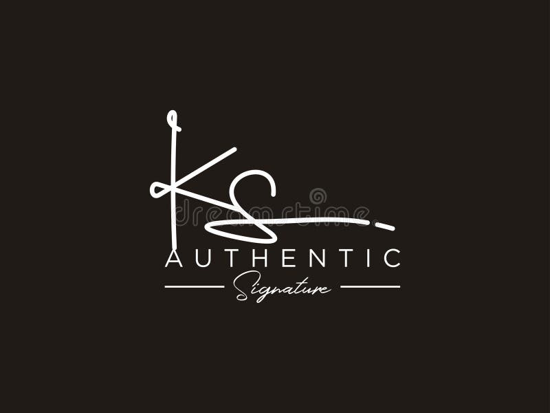 Letter KS Signature Logo Template Vector Stock Vector - Illustration of ...