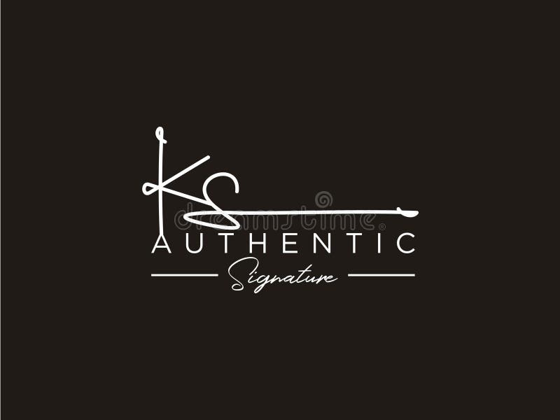 Letter KS Signature Logo Template Vector Stock Vector - Illustration of ...