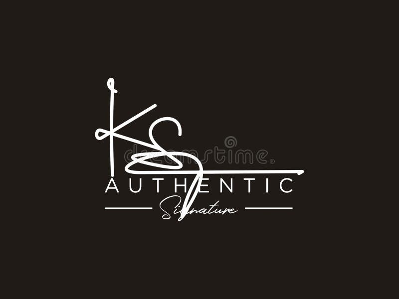 Letter KS Signature Logo Template Vector Stock Vector - Illustration of ...
