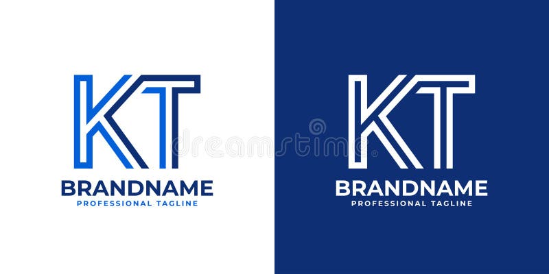 Letter KT Line Monogram Logo, Suitable for Business with KT or TK ...