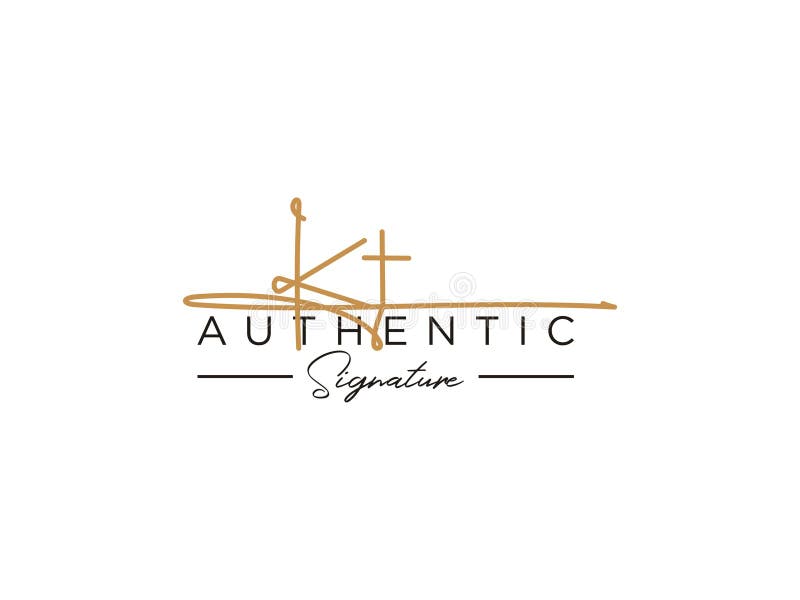 Letter KT Signature Logo Template Vector Stock Vector - Illustration of ...