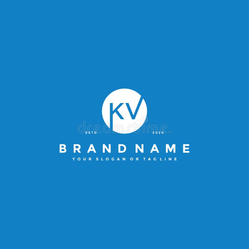 Letter KV Logo Design Vector Stock Vector - Illustration of creative ...