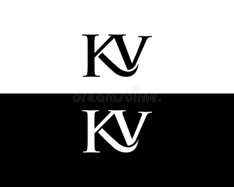 Letter KV Logo Icon Design Symbol Stock Vector - Illustration of blue ...
