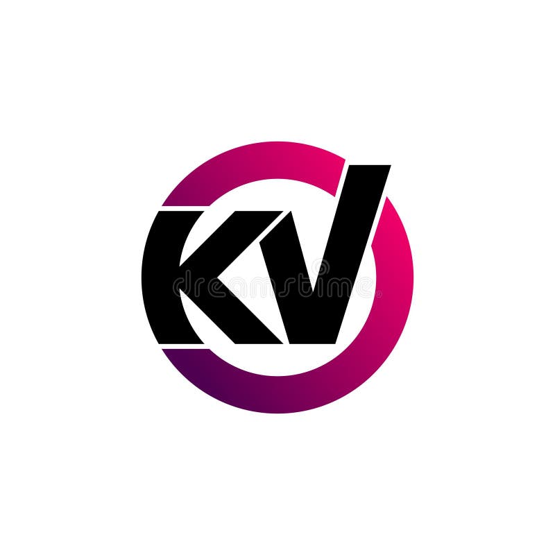 Letter KV Simple Monogram Logo Icon Design. Stock Vector - Illustration ...