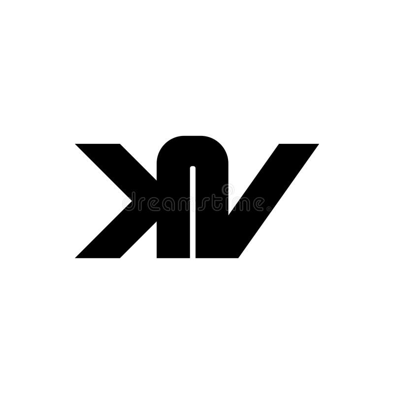 Letter KV Simple Monogram Logo Icon Design. Stock Vector - Illustration ...