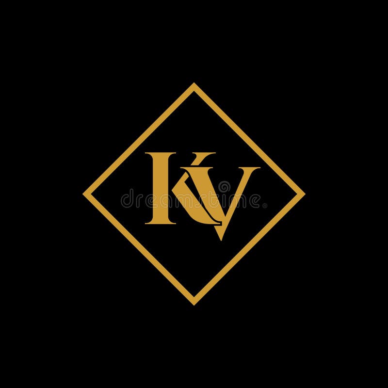 Letter KV Simple Monogram Logo Icon Design. Stock Vector - Illustration ...